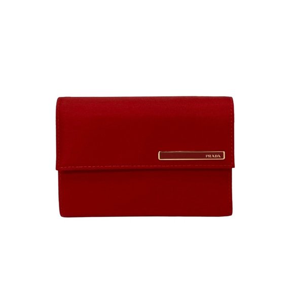 Prada | Accessories | Prada Prada Metal Fittings Nylon Leather Bifold ...